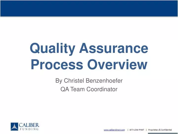 PPT - Quality Assurance Process Overview PowerPoint Presentation, free ...