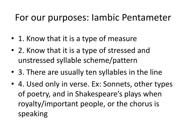 PPT - Iambic Pentameter PowerPoint Presentation - ID:2757604