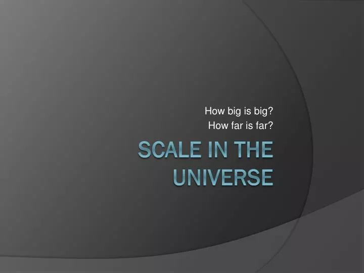 PPT - Scale In the Universe PowerPoint Presentation, free download - ID ...