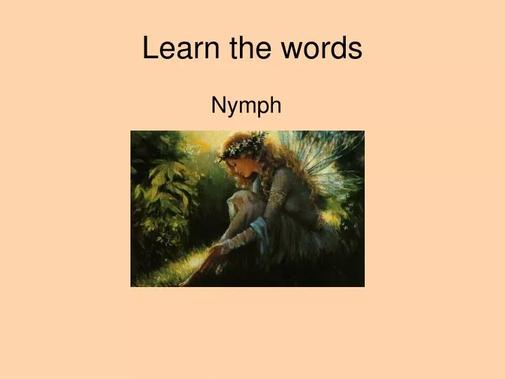 PPT - Learn the words PowerPoint Presentation, free download - ID:2757822