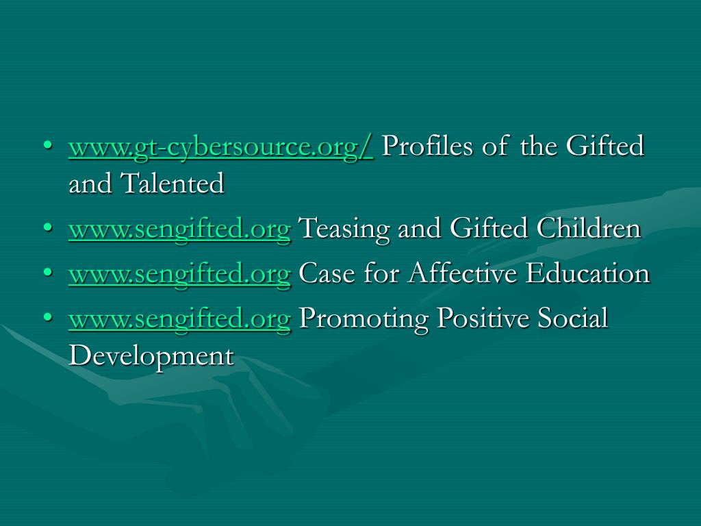 PPT - Social and Emotional Needs of the Gifted PowerPoint Presentation ...