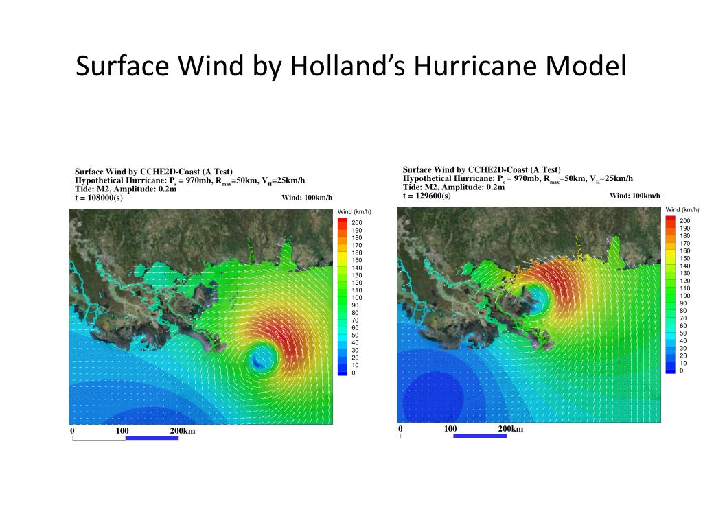PPT - Test of CCHE2D-Coast A Hypothetical Hurricane in the Mississippi ...