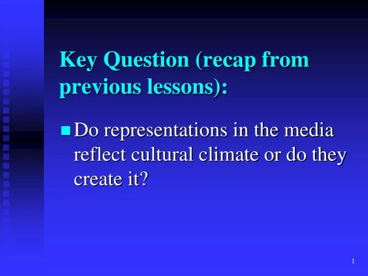 PPT - Key Question (recap from previous lessons): PowerPoint ...