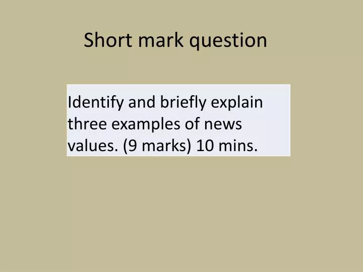 PPT - Short mark question PowerPoint Presentation, free download - ID ...