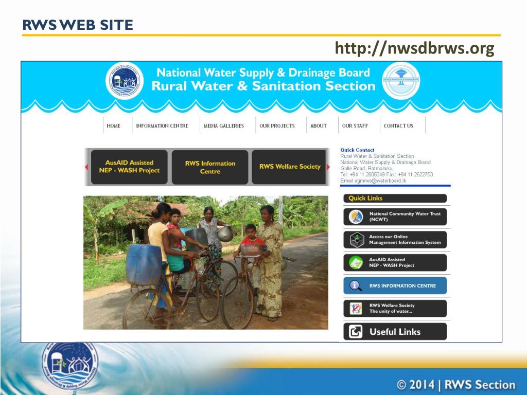 PPT - REORIENTATION PROGRAMME FOR RWS UNITS NATIONAL WATER SUPPLY ...