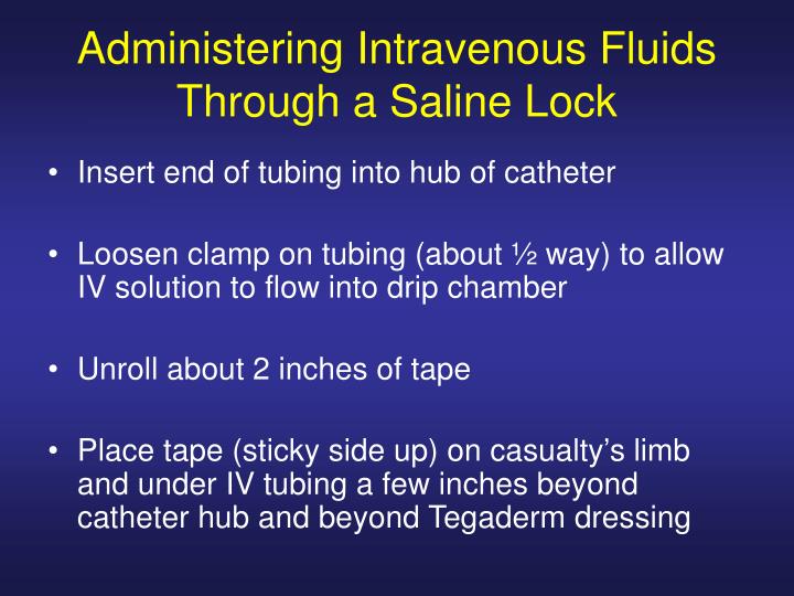 PPT - Initiating a Saline Lock and Intravenous Infusion PowerPoint ...
