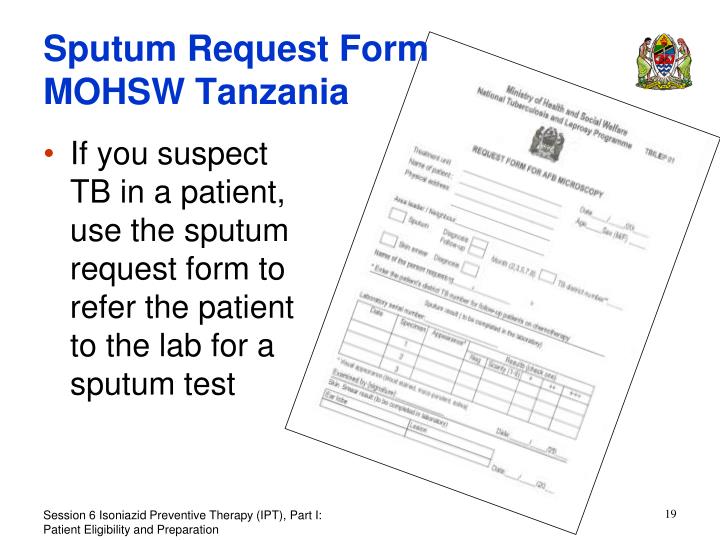 PPT - Session 6: Isoniazid Preventive Therapy (IPT), Part I: Patient ...