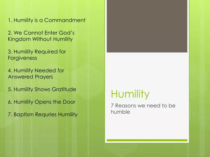 PPT - Humility PowerPoint Presentation, free download - ID:2761355