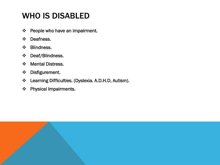 PPT - Introductory Awareness of Models of Disability PowerPoint ...