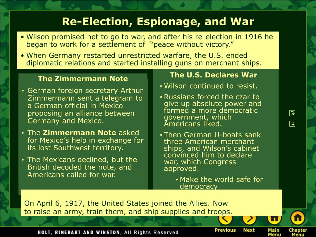 PPT - The United States in World War I PowerPoint Presentation, free ...