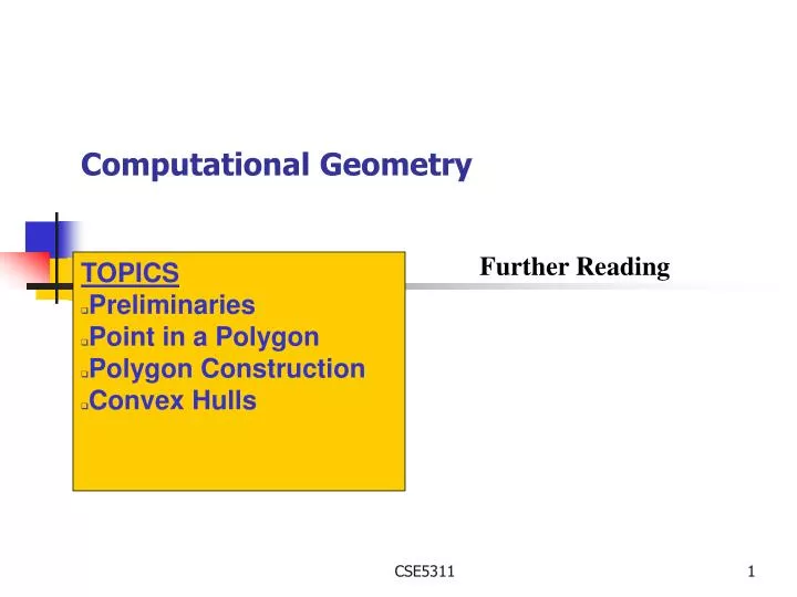 PPT - Computational Geometry PowerPoint Presentation, free download ...