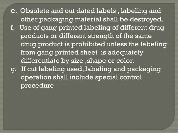 PPT - Packaging And Labeling control PowerPoint Presentation - ID:2762492