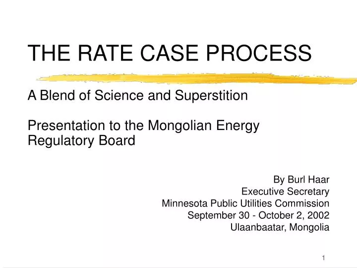 PPT - THE RATE CASE PROCESS PowerPoint Presentation, free download - ID ...