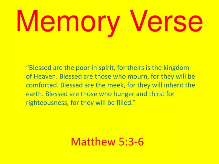 PPT - Memory Verse PowerPoint Presentation, free download - ID:2763191