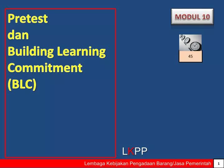 PPT - Pretest dan Building Learning Commitment (BLC) PowerPoint ...
