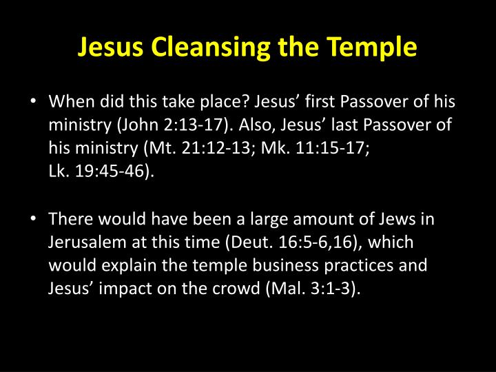 PPT - Temple Cleansing PowerPoint Presentation - ID:2764096