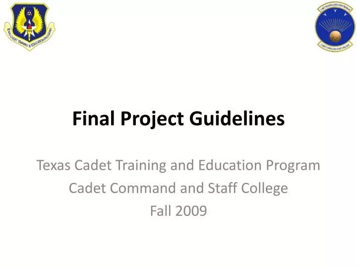PPT - Final Project Guidelines PowerPoint Presentation, free download ...