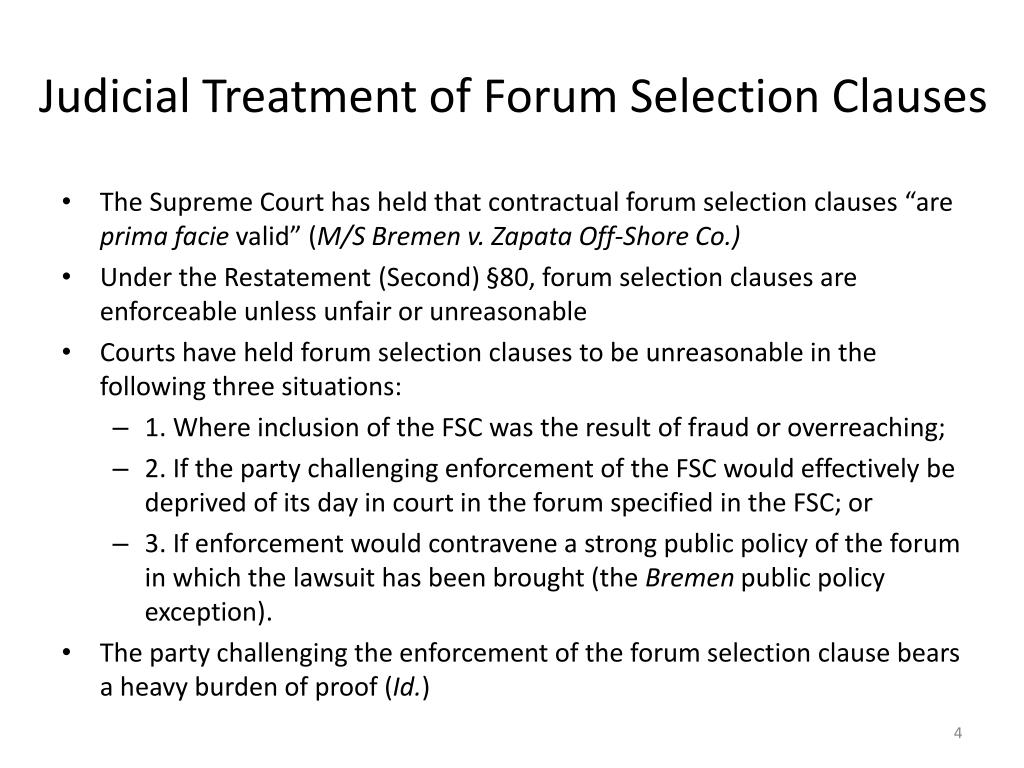 PPT - Forum Selection Clauses: The De Facto Choice-of-Law Clauses ... PPT - Forum Selection Clauses: The De Facto Choice-of-Law Clauses ...
