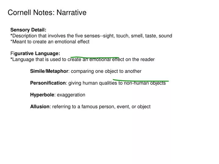 PPT - Cornell Notes: Narrative PowerPoint Presentation, free download ...