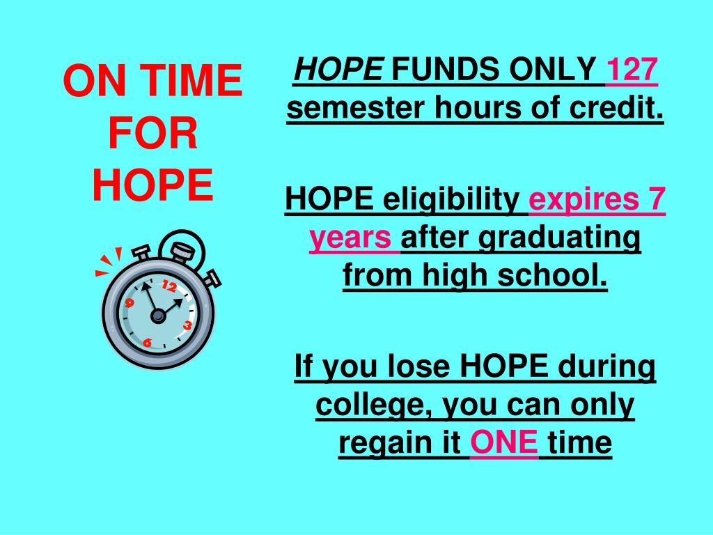 PPT - Georgia’s HOPE SCHOLARSHIP and HOPE GRANT PowerPoint Presentation ...