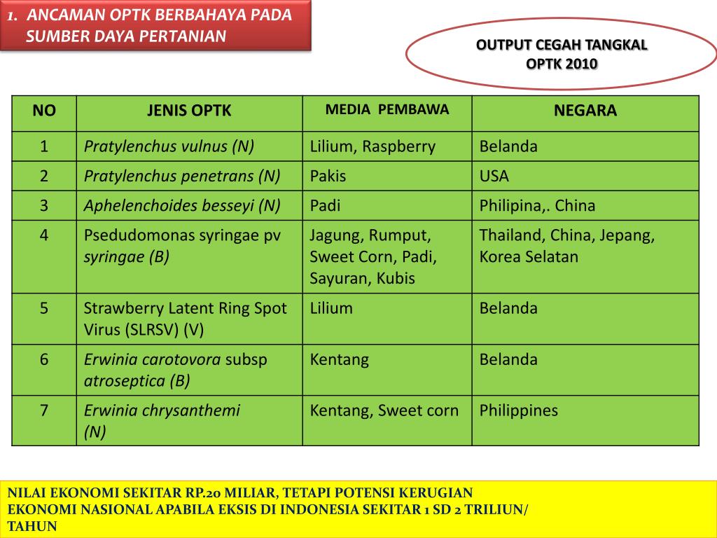 PPT - DISEMINASI REGULASI PERKARANTINAAN TUMBUHAN TAHUN 2012 PowerPoint ...