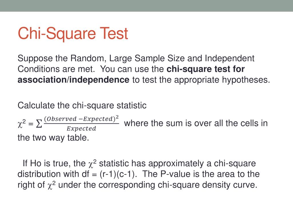 PPT - Chi-Square Test for Association/Independence PowerPoint ... PPT - Chi-Square Test for Association/Independence PowerPoint ...