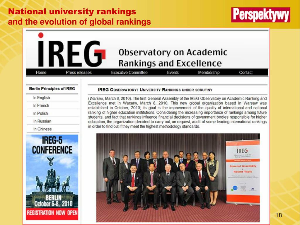 PPT - National university rankings and the evolution of global rankings ...