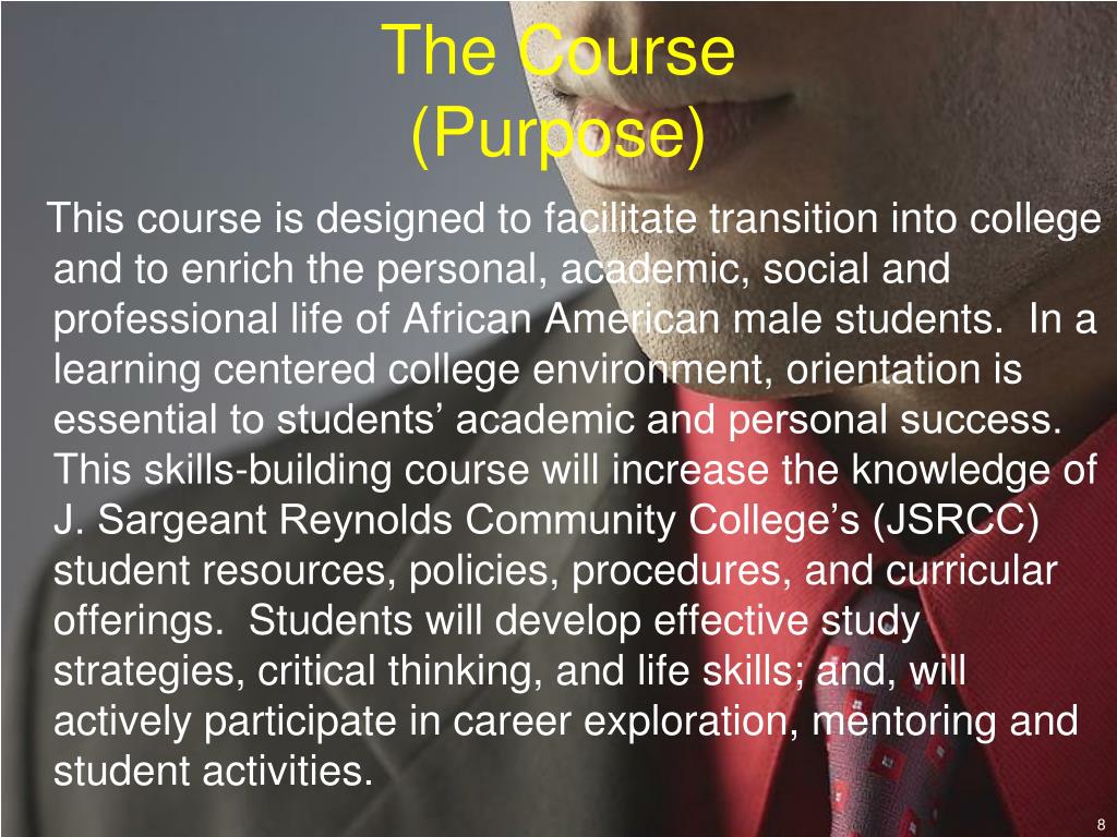 PPT - Use of an All Black Male Course to Increase the Success of Black ...