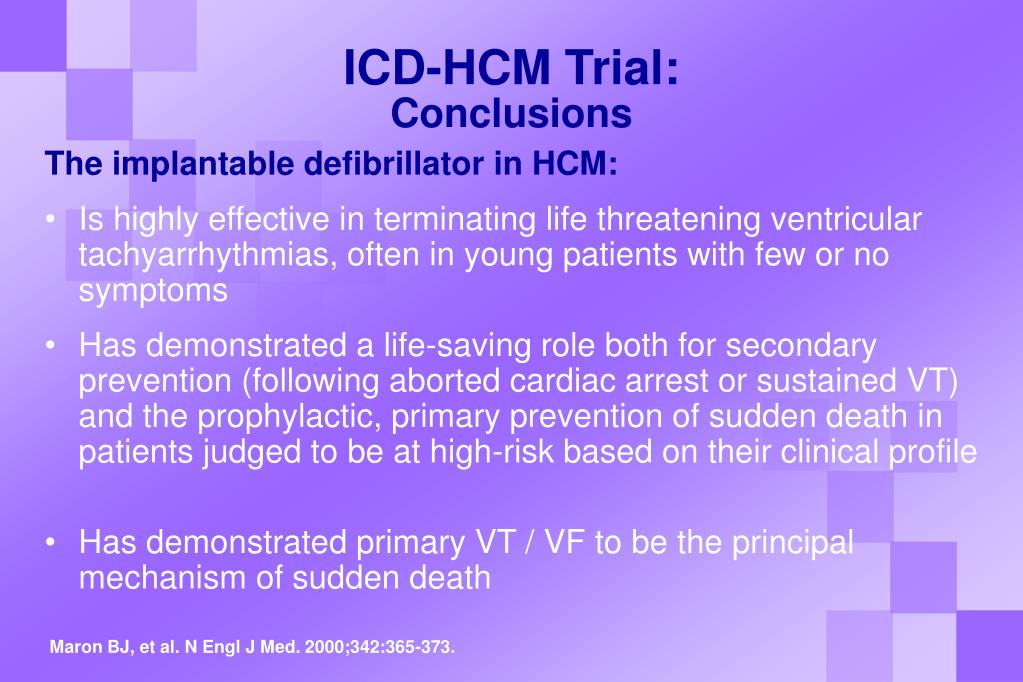 PPT - Efficacy Of ICDs For The Prevention Of Sudden Death In Patients ...