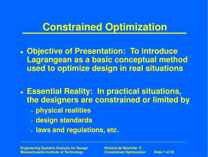 PPT - Constrained Optimization PowerPoint Presentation, free download ... PPT - Constrained Optimization PowerPoint Presentation, free download ...
