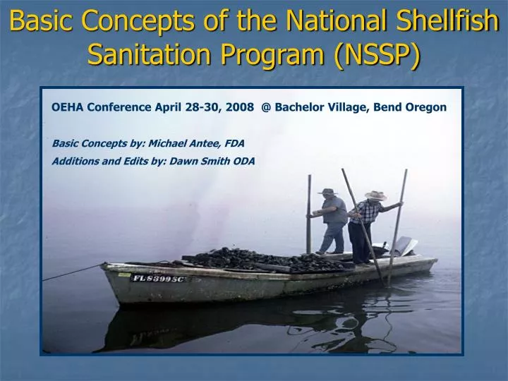 PPT - Basic Concepts of the National Shellfish Sanitation Program (NSSP ...