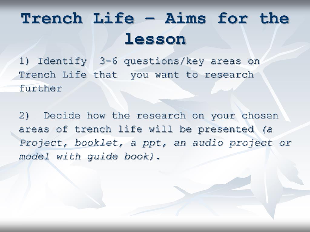 PPT - Trench Life Plymstock History Department PowerPoint Presentation ...