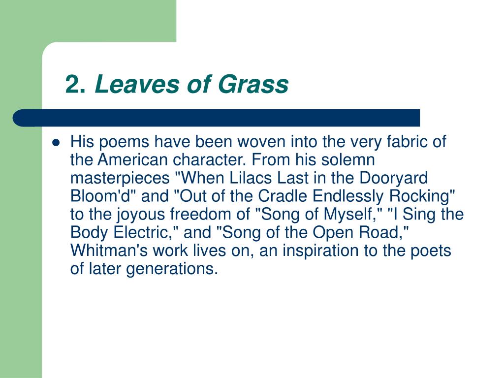 PPT - Walt Whitman Emily Dickinson PowerPoint Presentation, free ...