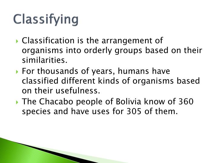 PPT - Classification: Sorting it all out PowerPoint Presentation - ID ...