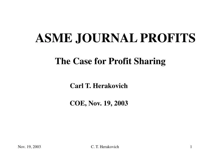 PPT - ASME JOURNAL PROFITS PowerPoint Presentation, free download - ID ...