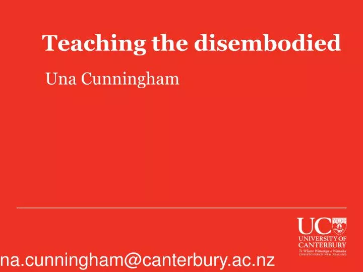 PPT - Teaching the disembodied PowerPoint Presentation, free download ...