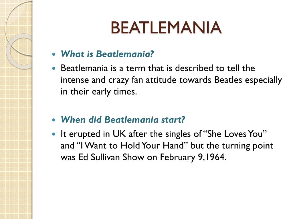 PPT - Beatles & Beatlemania & Role of Brian Epstein and George Martin ...