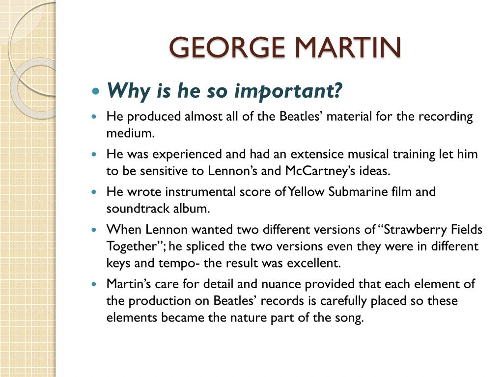 PPT - Beatles & Beatlemania & Role of Brian Epstein and George Martin ...