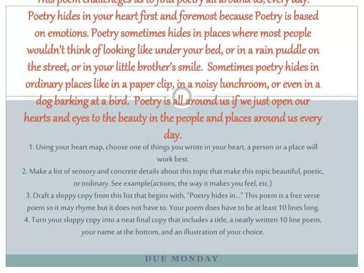 PPT - Due MonDay PowerPoint Presentation, free download - ID:2768662