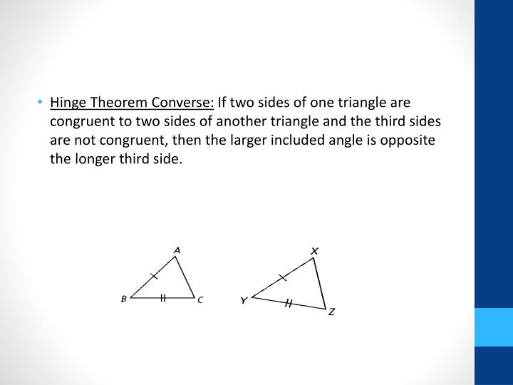 PPT - The Hinge Theorem PowerPoint Presentation - ID:2768899