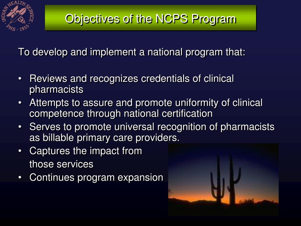 PPT - Indian Health Service Pharmacy Innovation: National Clinical Pharmacy Specialist (NCPS ...
