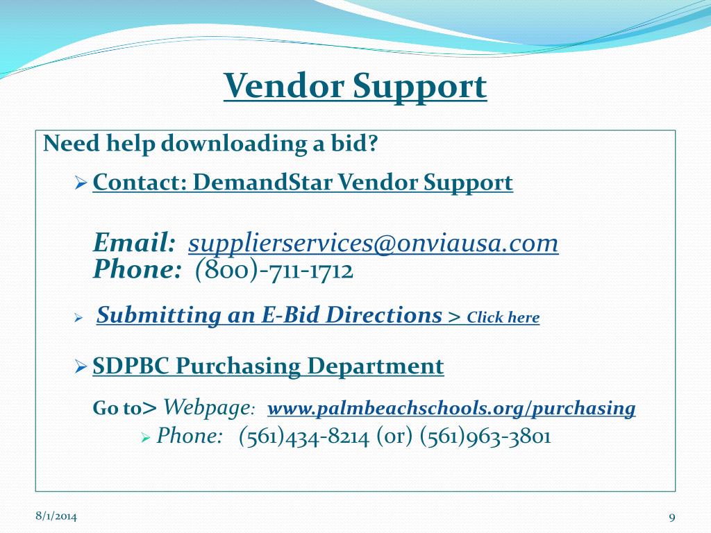 PPT - The School District of Palm Beach County Purchasing Department ...