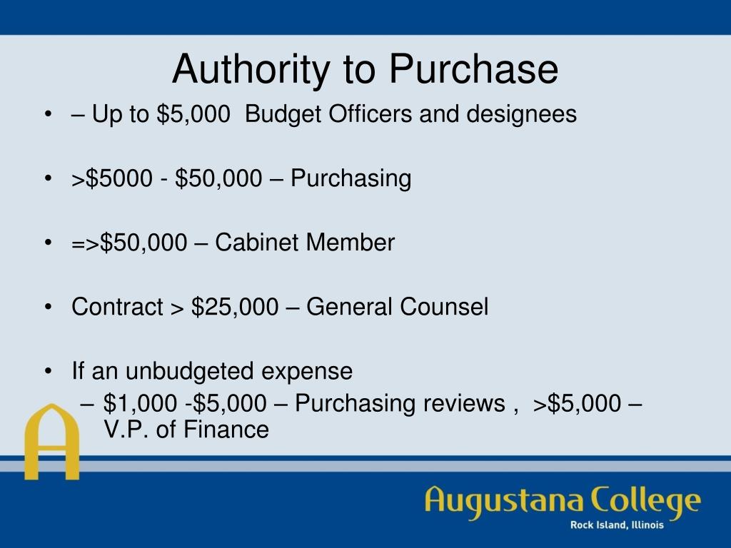 PPT - Purchasing Policy Purchase Order (P.O.) Goods $1,000 + Services ...