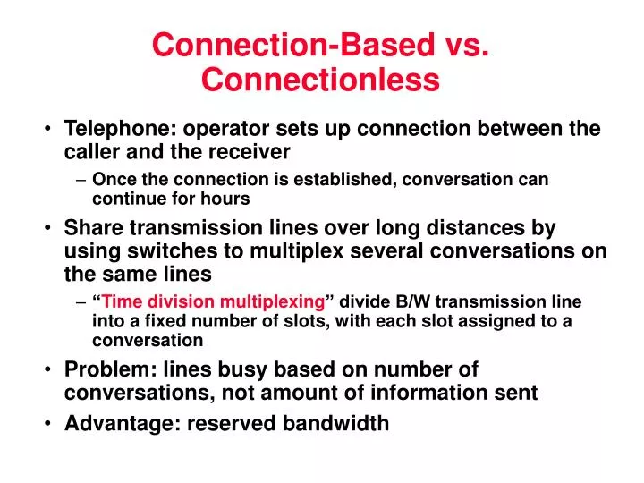 Ppt Connection Based Vs Connectionless Powerpoint Presentation Free Download Id 2769703