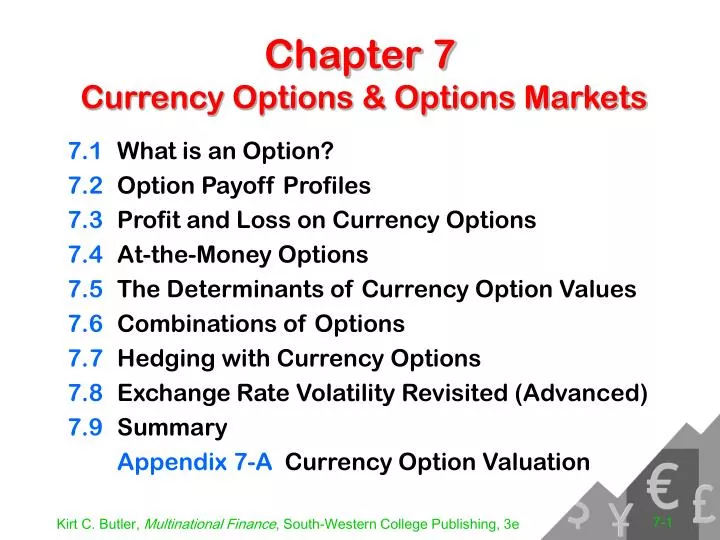 PPT - Chapter 7 Currency Options & Options Markets PowerPoint ...