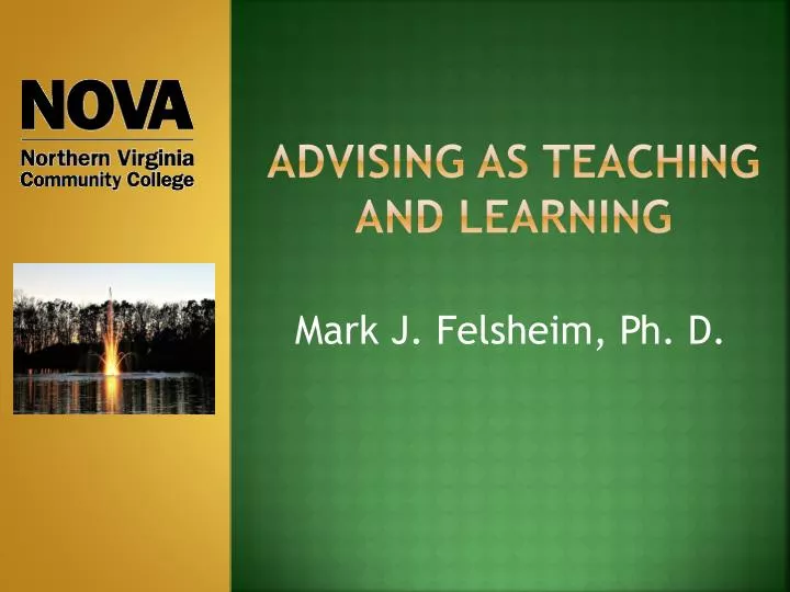 PPT - Advising as teaching and learning PowerPoint Presentation, free ...