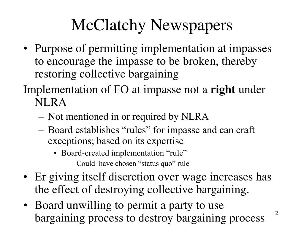 PPT - McClatchy Newspapers Inc. v. NLRB, D.C. Cir, No. 96-1399, 12/19 ...
