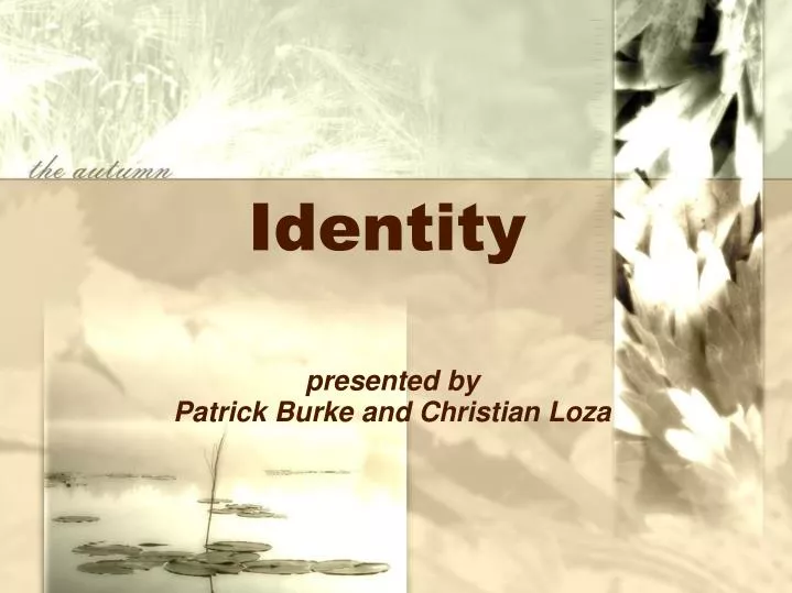 PPT - Identity PowerPoint Presentation, free download - ID:2770444