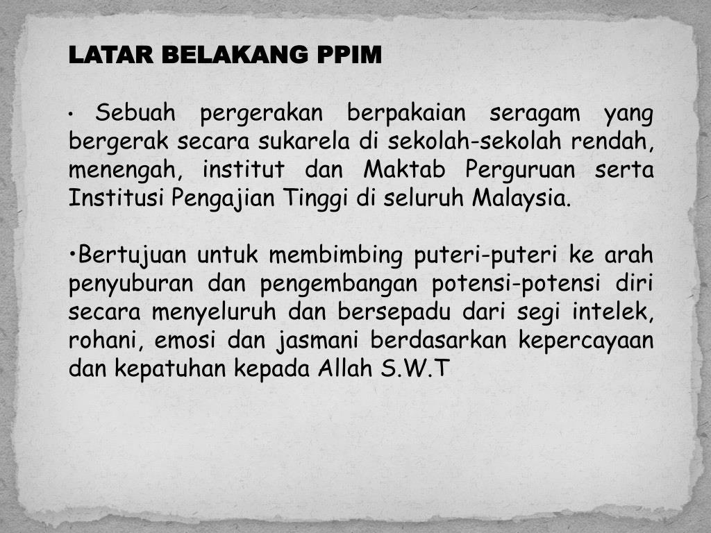 PPT - PERGERAKAN PUTERI ISLAM MALAYSIA PowerPoint Presentation, free ...