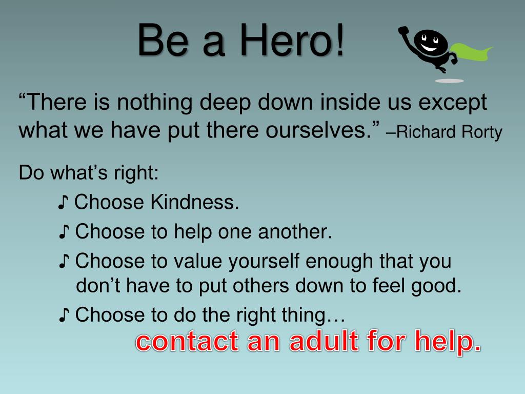 PPT - Hero by Superchick Anti-Bullying Lesson PowerPoint Presentation ...